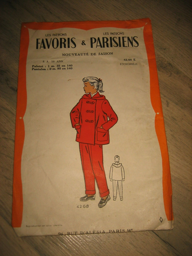 Ancien Modèle Patrons Favoris & Parisiens Ensemble Enfant 8 à 10 ans | eBay