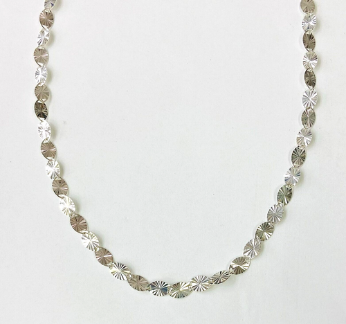 HSN Sevilla Silver Diamond Cut Marquise Sparkle Chain 22" Adjustable ...