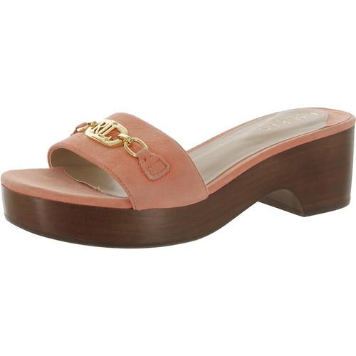 Lauren Ralph Lauren Womens Roxanne Pink Slide Sandals 7.5 Medium (B,M ...