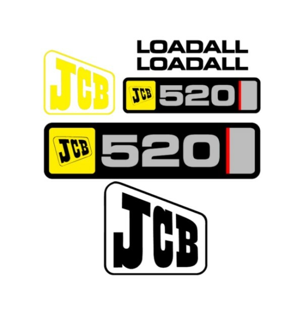 JCB 520 Telehandler Forklift Reach Boom Decal set sticker kit -jcb520 ...