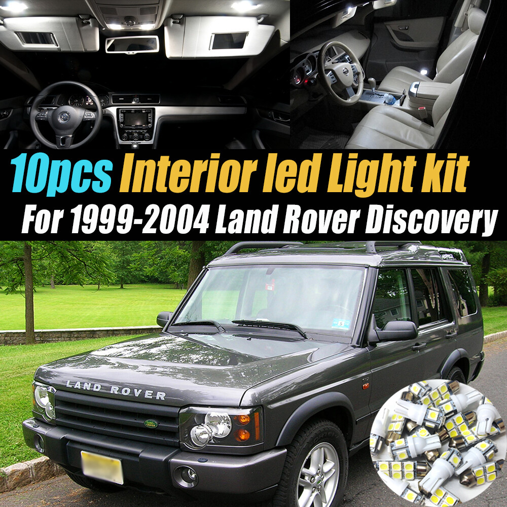 10Pc Super White Car Interior LED Light Kit for 1999-2004 Land Rover ...