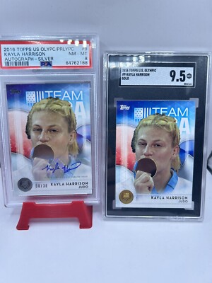 Kayla Harrison 2016 Topps US Olympics Silver Auto Autograph /30 PSA 8 ...