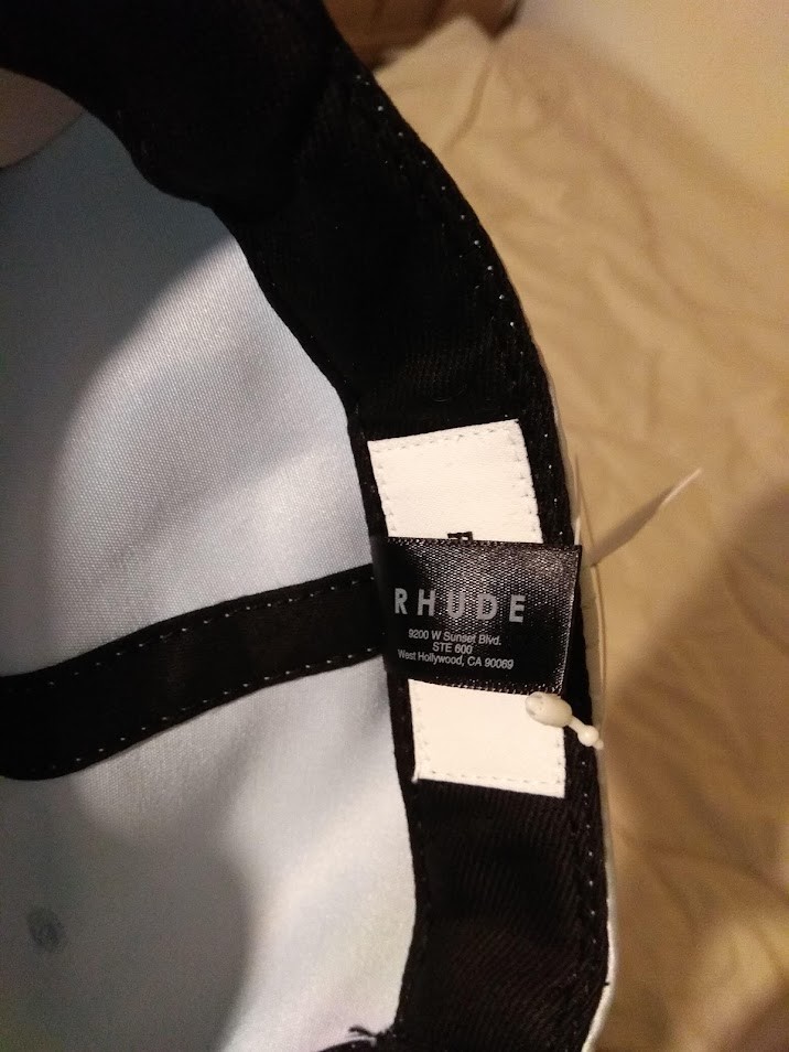 Rhude Satin Embroidered Logo Baseball Cap Sky Blue RRP £199 | eBay UK