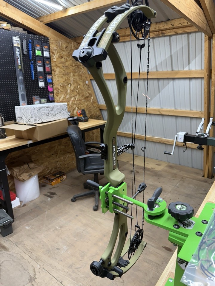 2025 Pse Mach 33 Olive Green 70lbs Right Hand With New Gas X Strings | eBay