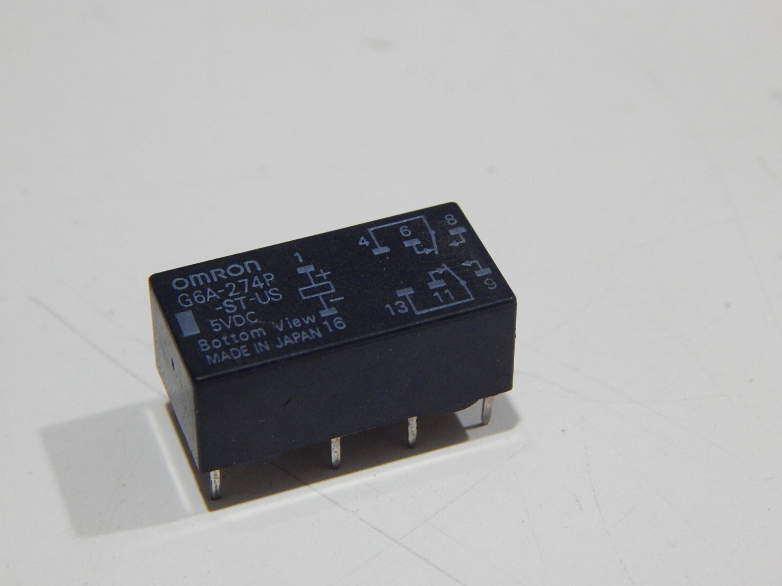 OMRON G6A-274P-ST-US-DC5 5VDC 2A 200mW DPDT 5VDC - LOT OF 4 RELAYS ...