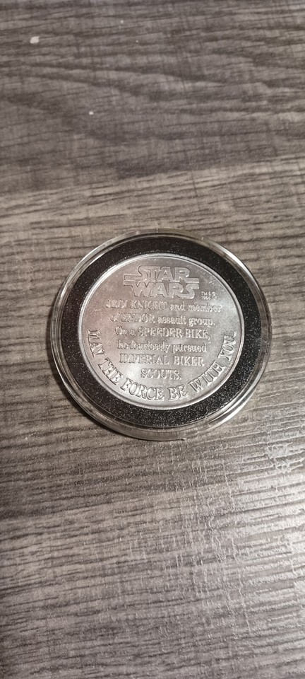 Vintage Star Wars Luke Skywalker Speeder Bike Coin POTF | eBay