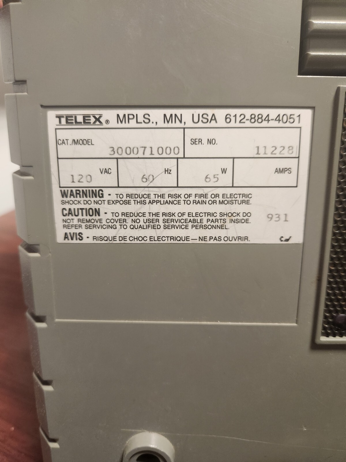 Telex Copyette 1-2-1 Mono Cassette Tape Duplicator Copier 300071000 for ...