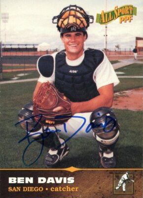 1996 Idaho Falls Braves BEN DAVIS Signed Card autograph PADRES RC Aston ...