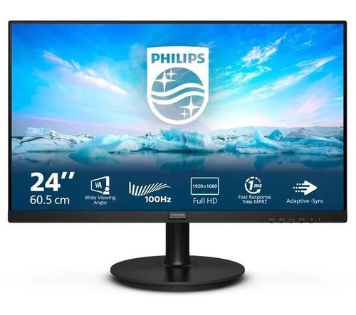 PHILIPS V-LINE 241V8LAB 24" WIDESCREEN PC MONITOR FHD 1080P 100Hz 1MS ...