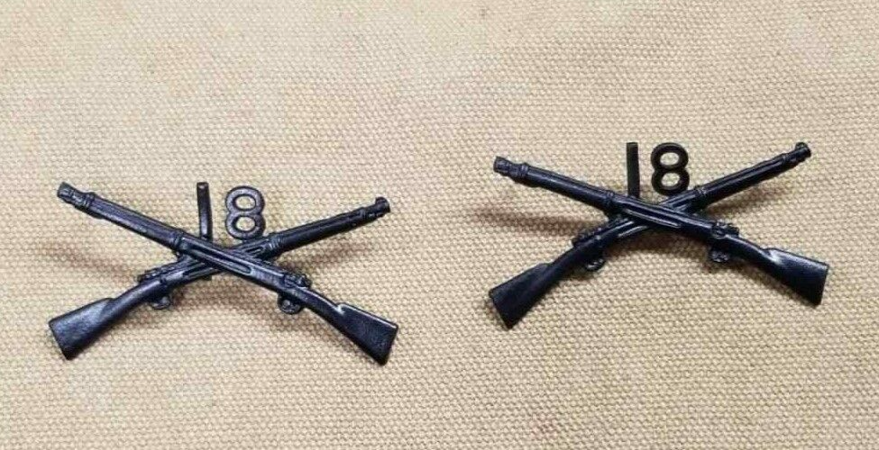 WWI US Army Officer 18th Infantry(1st Divison, Big Red One) Insignia ...