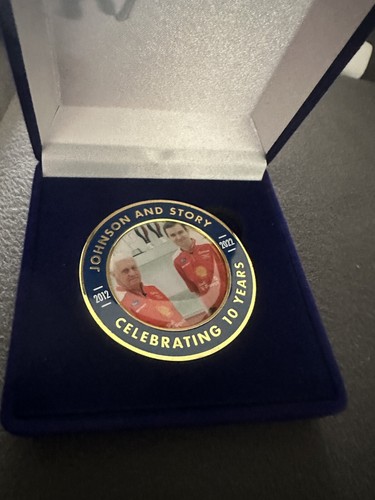 Dick Johnson Racing medallion v8 supercars Ford Bathurst signed by Ryan ...