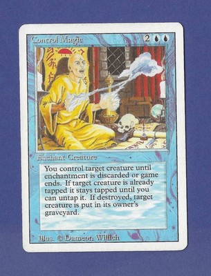 1994 Magic the Gathering - Control Magic - Enchant Creature - Revised ...