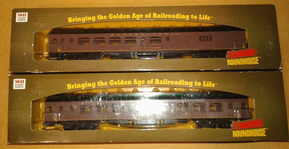 HO SCALE ROUNDHOUSE LOT PULLMAN COMBINE & SLEEPER PENNSYLVANIA PRR | eBay
