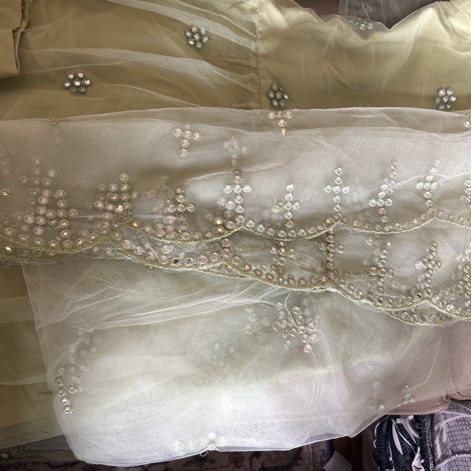 Indian Pakistani Suit: Heavy Work: salwar kameez Ready Made: Organza ...