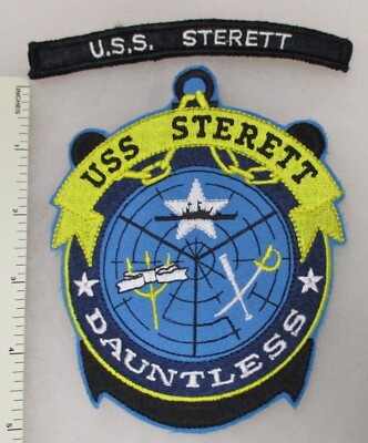 US NAVY USS STERETT CG-31 PATCH & SHIP Shoulder TAB | eBay