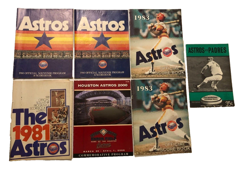 Houston Astros Score Book 70s-80s Vintage Lot (7) Free Shipping | eBay