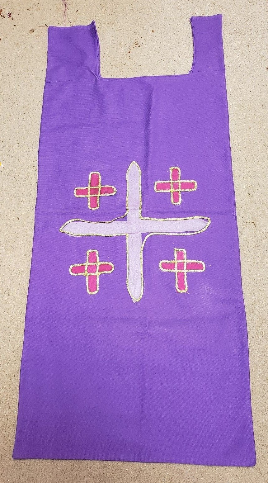 OOAK PAIR CHURCH BANNERS PARAMENTS PURPLE CHI RHO HAND MADE | eBay