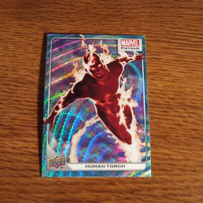 2022 Upper Deck Marvel Platinum Human Torch Blue Surge | eBay