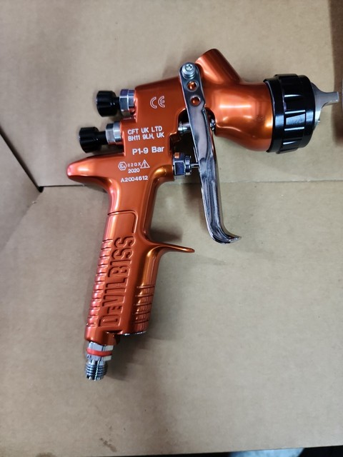 DeVilbiss Tekna Copper High Efficiency Spray Gun 1.3 1.4 Tips Gravity ...