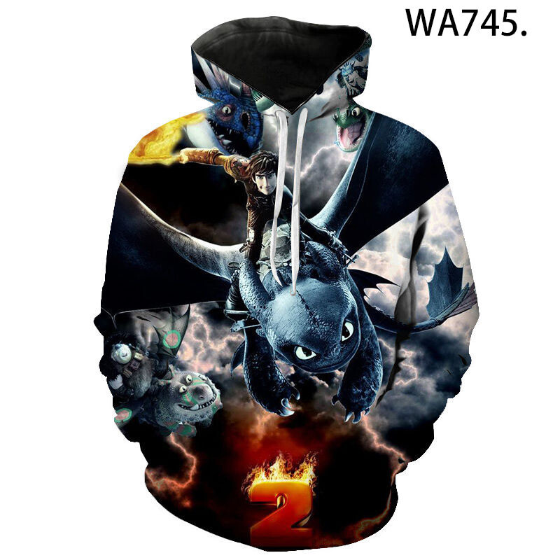 How to Train Your Dragon Toothless 3D Hoodies Cosplay Sweatshirts ...