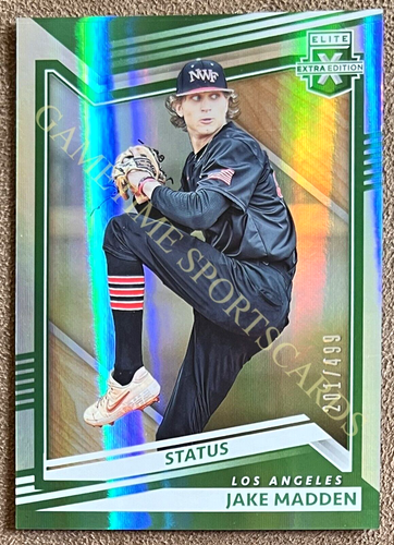 Jake Madden 2022 Panini Elite Extra Edition Status Green #118 /499 ...
