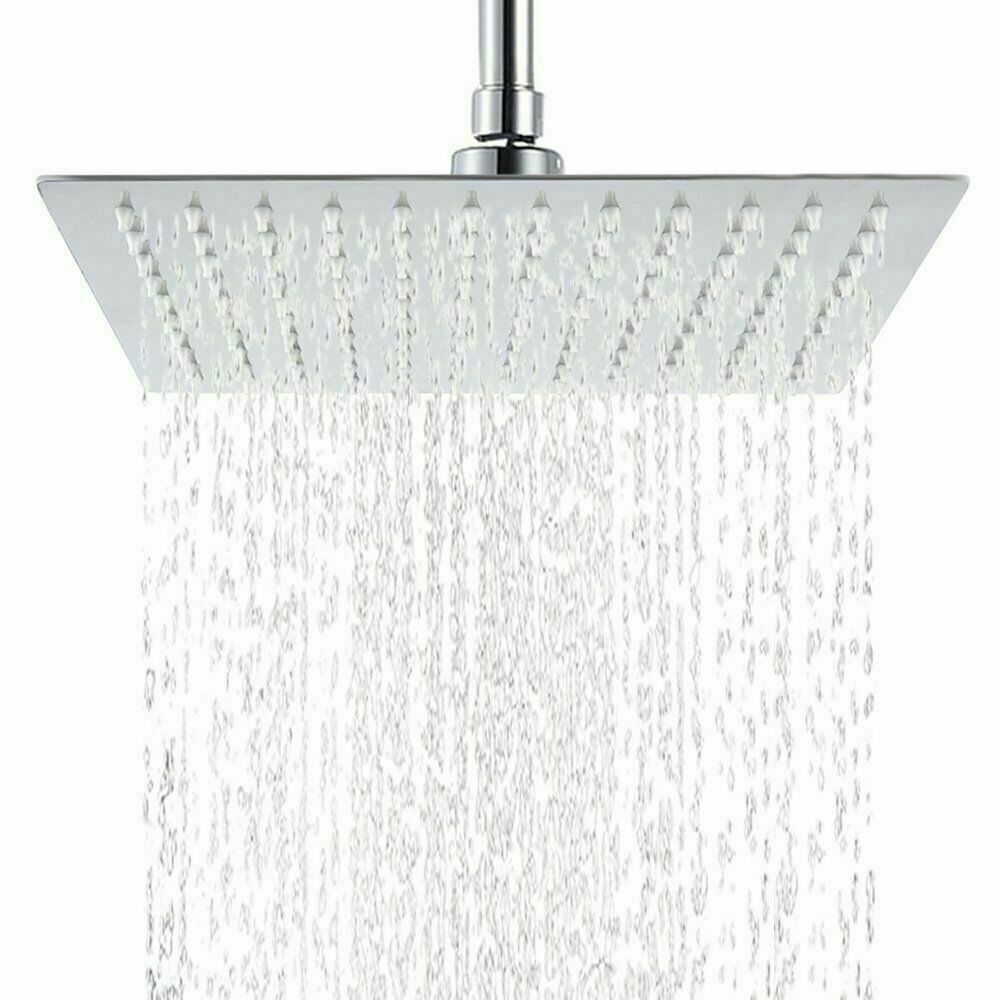 Large Square Shower Head Bath Shower Head Waterfall Chrome Rainfall ...