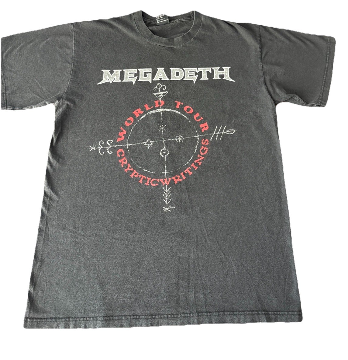 Vintage Megadeth World Tour Cryptic Writings Band T S… - Gem