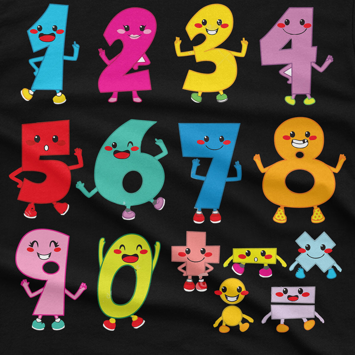 Number Day T-Shirts National Maths Day School Boys Girl Top #ND #07#2 ...