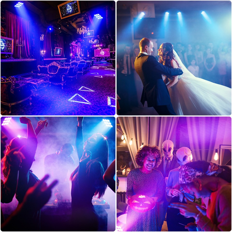 8PCS 9x20W RGBW LED Par Lights Stage Effect Disco DJ Light DMX for ...