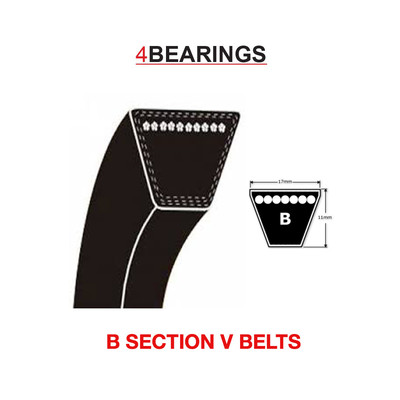 V BELT B SECTION SIZES B22V -B82 V BELT 17MM X 11MM | eBay