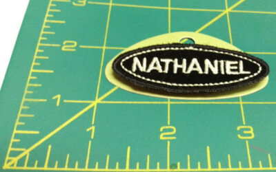 UNUSED Name Tag Patch - hook & loop on the back - NATHANIEL - NEW OLD ...