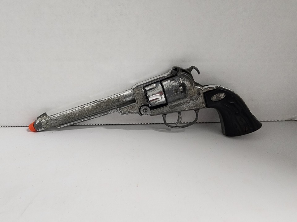 Vintage HUBLEY CAP GUN- 11 1/2" in Good Working Condition Revolving ...
