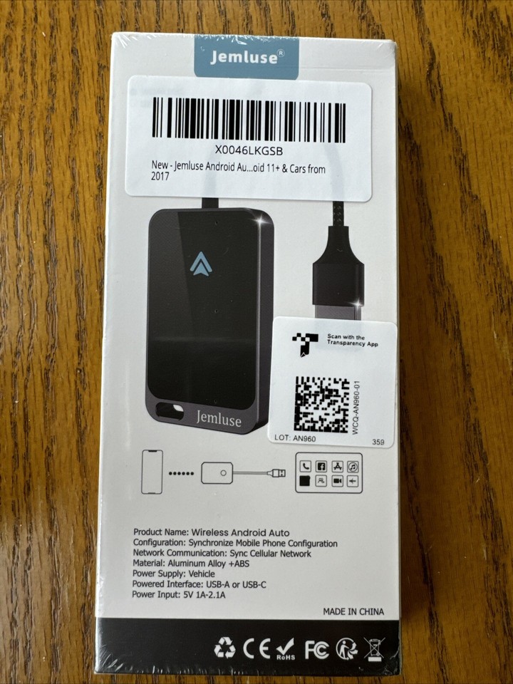 Jemluse Wireless Adapter - Carplay & Android Auto - New | eBay
