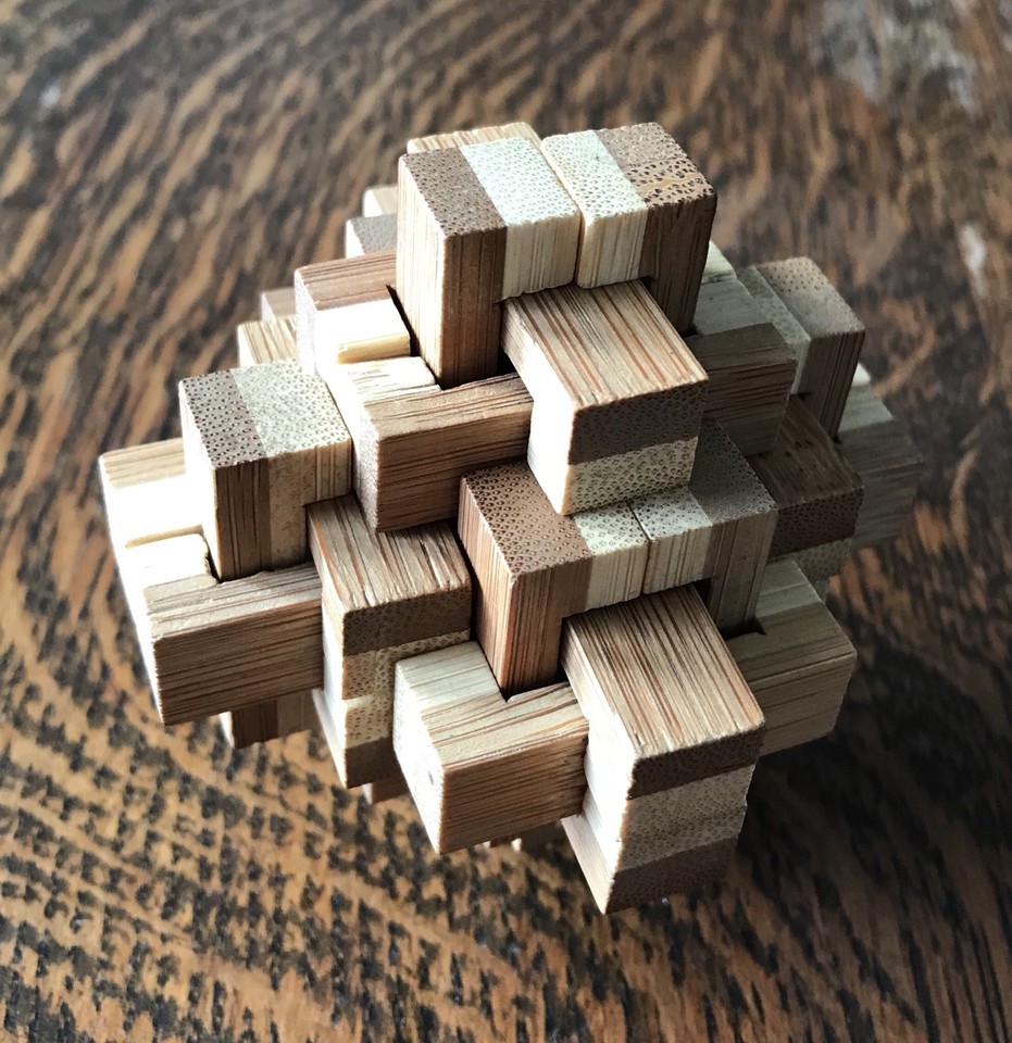 Bamboozle Tropical Teaser, bamboo wooden brain teaser puzzle | eBay UK