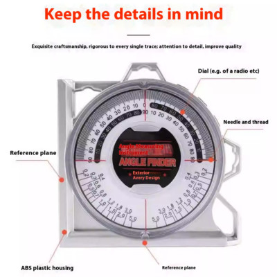 Magnetic Dial Gauge Angle Finder Inclinometer Protractor Clinometer ...