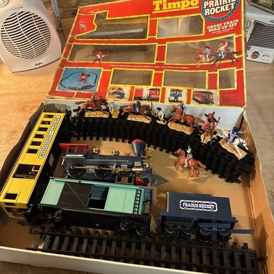 Timpo Cowboy Boxed Great Train Hold Up Vintage Rate Set With Bandits ...