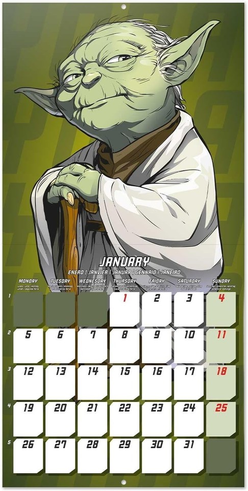 Star Wars Official (Free Poster Inside) "12 x 12" Square Wall Calendar ...