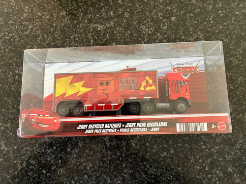 Disney Pixar Cars HAULER Jerry Recycled Batteries damaged package ...