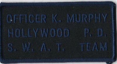 SWAT Team Officer K. Murphy Hollywood P.D. Nametag Wing Patch A-7 | eBay