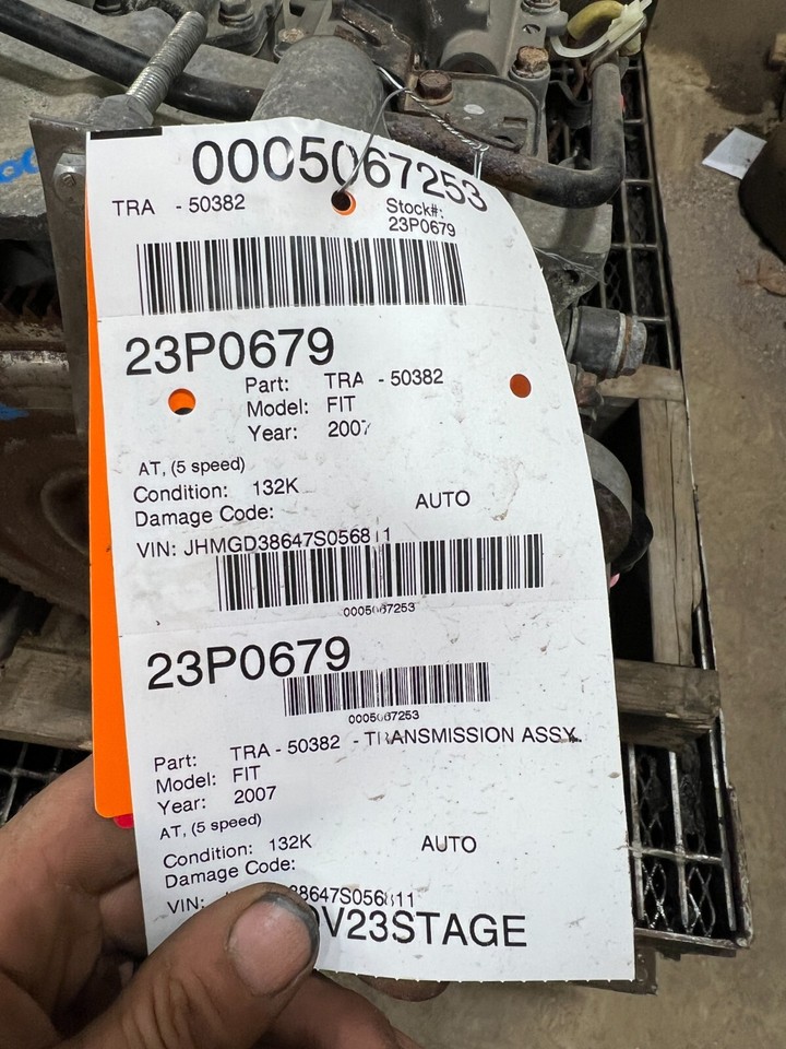 07-08 HONDA FIT AUTOMATIC TRANSMISSION 132,844 MILES | eBay