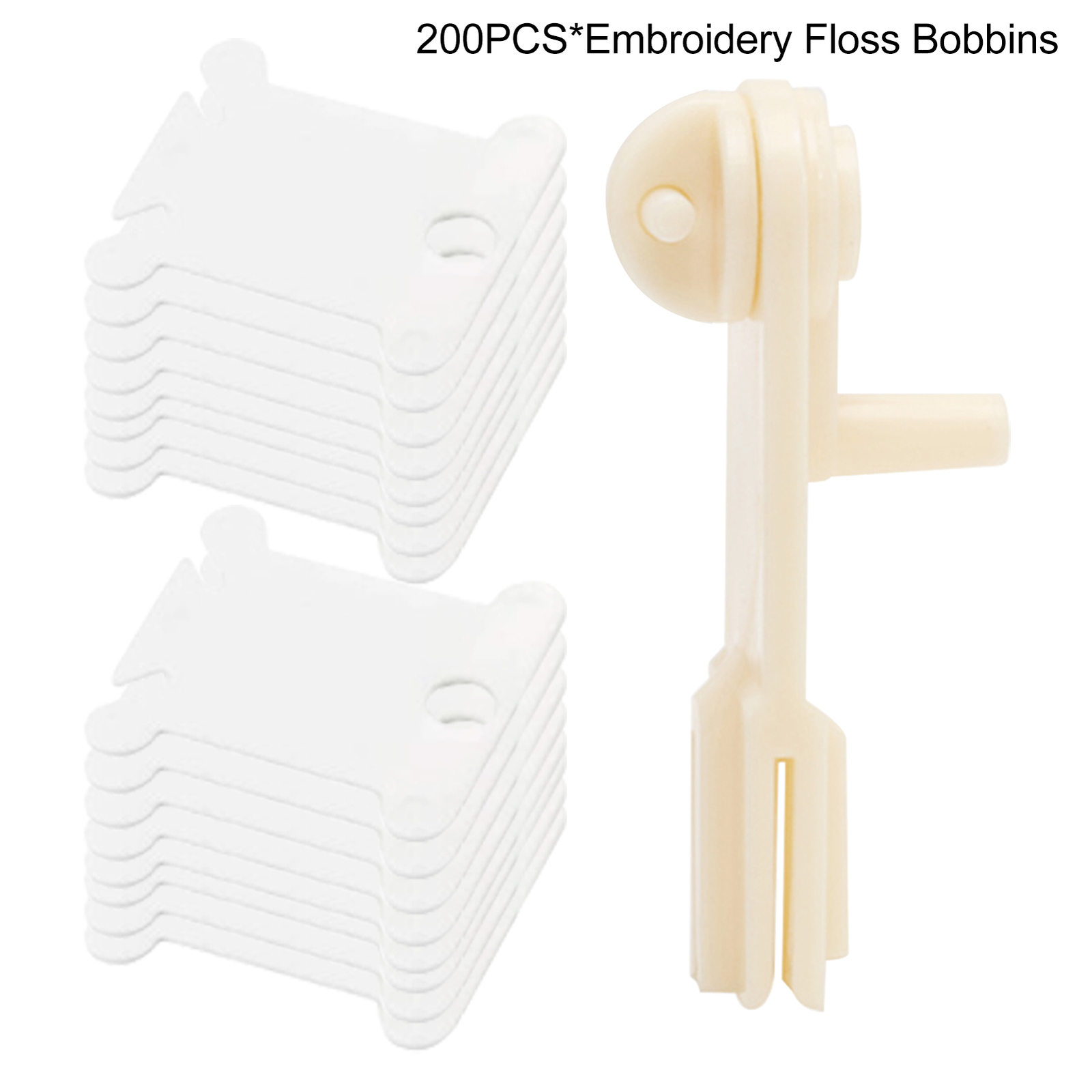 200pcs With Winder Embroidery Floss Bobbin Cross Stitch Plastic Manual ...