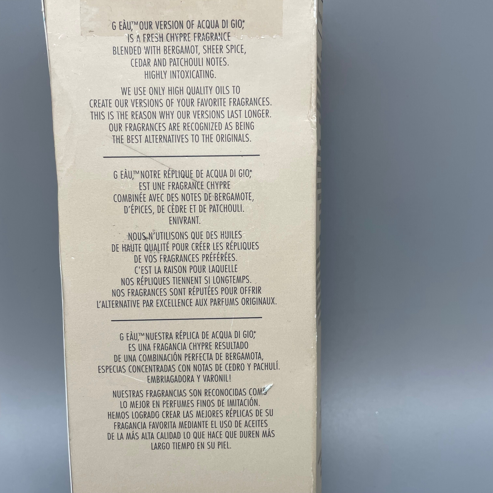 PB ParfumsBelcam Geau Version of Acqua Di Gio, Eau de Toilette Spray, 3 ...