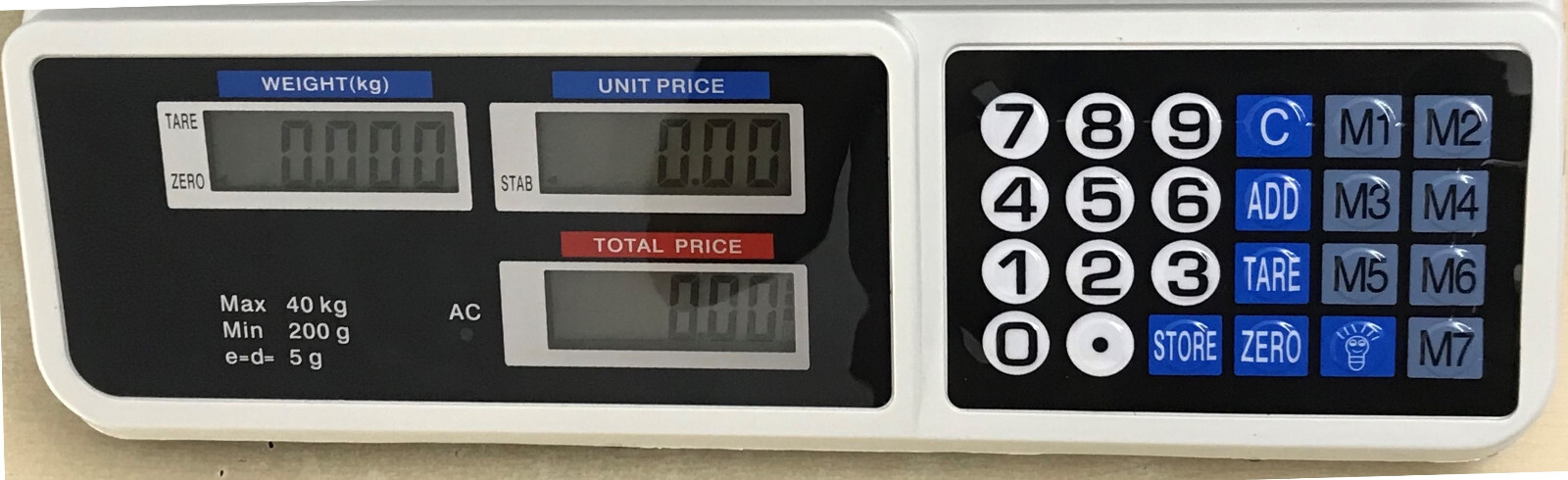 40kg Electronic Price Scale Digital Commercial Food Meat Weighting Shop ...