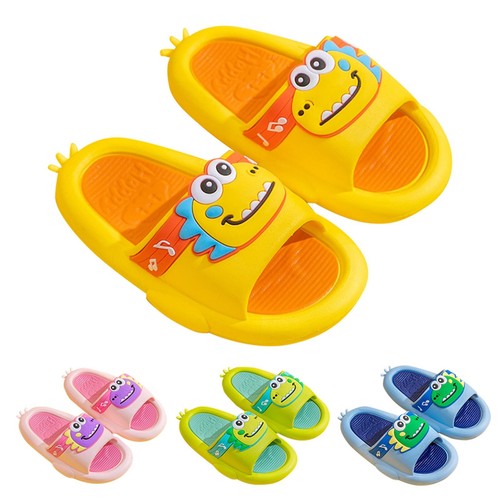 Cute Cartoon Beach Slippers For Kids Non Slip Boys Girls Summer Shoes ...
