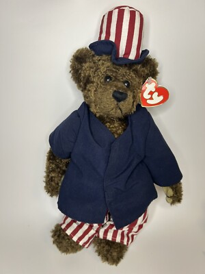 Ty Vintage 1993 Patriotic Samuel Teddy Bear Attic Treasure Stuffed ...