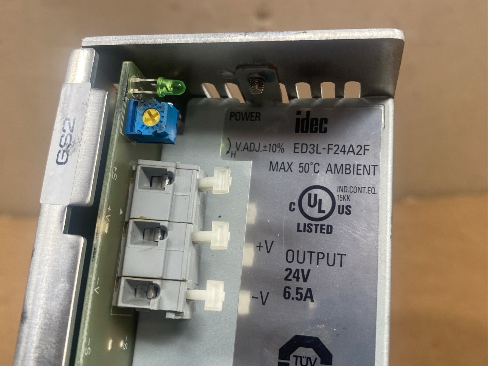 IDEC ED3L-E24A2F POWER SUPPLY 24VDC 6.5A Output 200-240VAC 1.8A Input ...