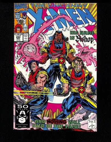 Uncanny X-Men #282 1st Appearance Bishop! Whilce Portacio Art! Marvel ...