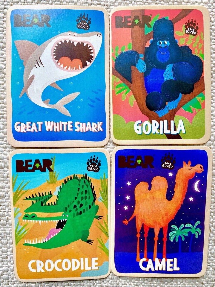 BEAR Collectible Animal Trading Cards from BEAR Fruit Snacks - Singles ...