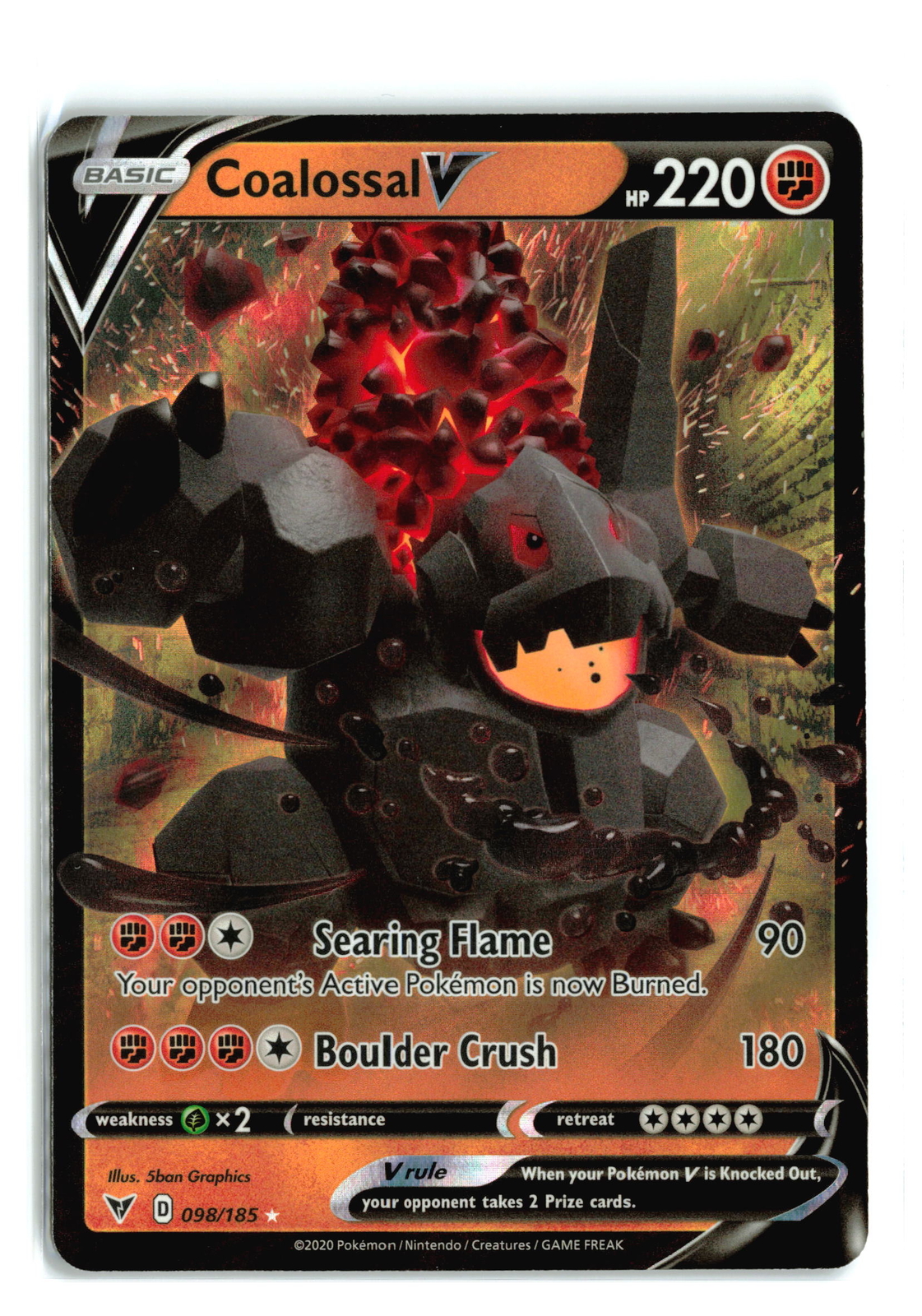 Coalossal V 098/185 Ultra Rare Vivid Voltage Pokemon TCG NM | eBay