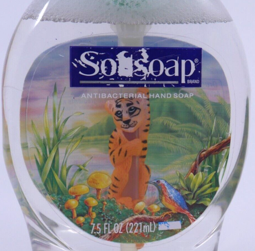 SoftSoap Hand Soap Dispenser with Animal Inside Bottle Orange Tiger Cub ...